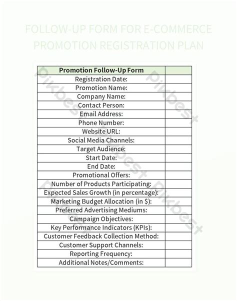 Enhance Your E Commerce Promotion Registration Plan With Our Follow Up