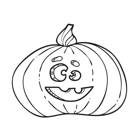 Jack O Lantern Or Halloween Pumpkin Outlined For Coloring Page