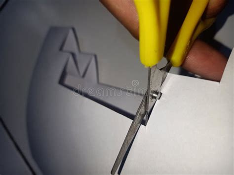 Kirigami One Of The Paper Cutting Techniques Is Using Scissors Stock