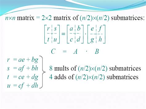 Strassen Matrix Multiplication Algorithm Pptx