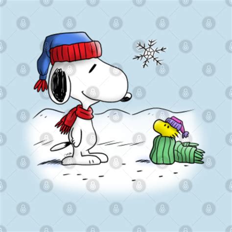 Snoopy And Woodstock Fun In The Snow Snoopy T Shirt Teepublic