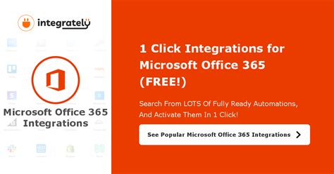 Microsoft Office 365 Integrations 62 982 1 Click Integrations ️