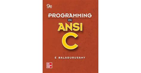 Programming In Ansi C 9th Edition Padhega India