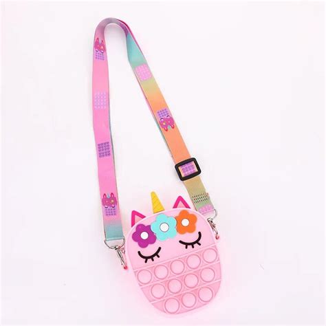 Hot Fidget Toys Stress Silicone Push Bubbles Toy Rainbow Unicorns