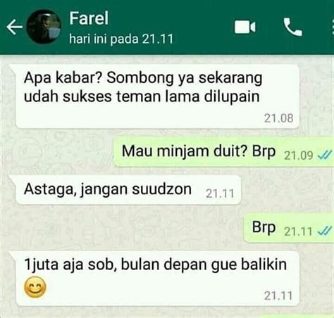 Chat Lucu Teman Lama Ini Endingnya Bikin Ngakak Parah Lucu ME Gambar Meme Berita Cerita