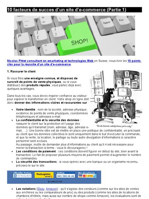 PDF Les Facteurs De Succes D Un Site Ecommerce DOKUMEN TIPS