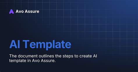 Ai Template Avo Assure