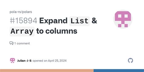 Expand List Array To Columns Issue 15894 Pola Rs Polars GitHub