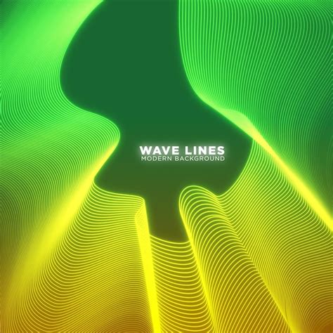Fond Moderne De Lignes De Vague Vecteur Premium