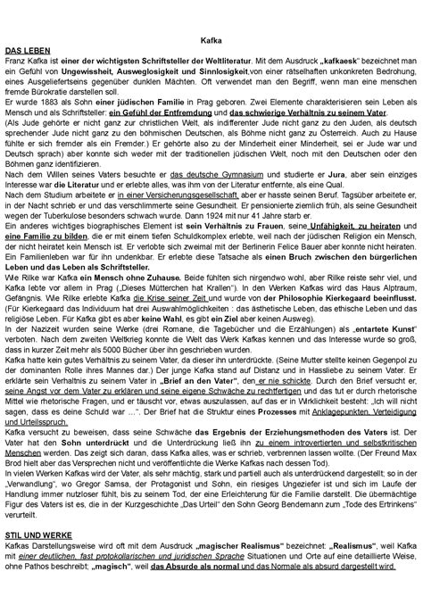 Franz Kafka Vita Opere Docsity