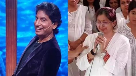 Raju Srivastavas Wife Breaks Down At His Prayer Meet In Mumbai Says Mere Toh Zindagi Chali