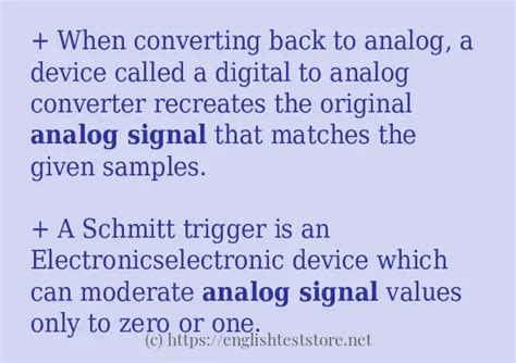 Use The Word Analog Signal EnglishTestStore Blog