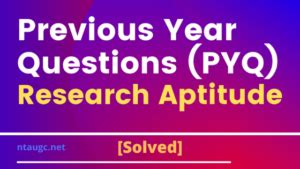 15 PYQ Of Research Aptitude Solved Ntaugc Net