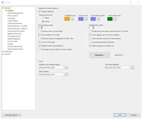 Trimble Business Center Display Option Prosite Consulting Ltd