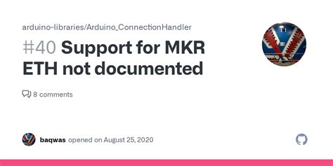 Support For MKR ETH Not Documented Issue 40 Arduino Libraries