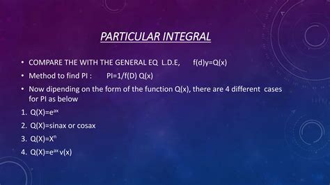 Methods To Solve Linear Ordinary Differential Equation With Constant Coefficients Ppt