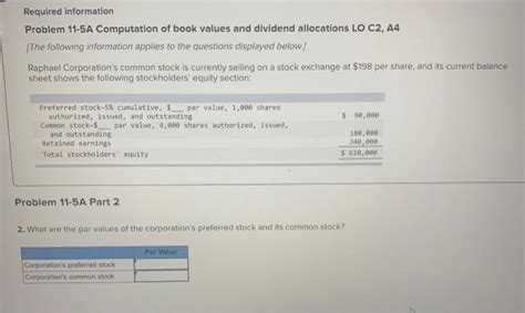 solved required information problem 11 5a computation of