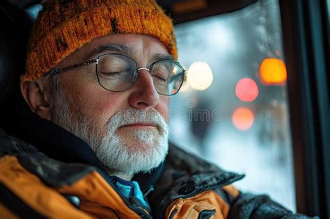 Bus Driver Falls Asleep At Wheel Endangering Passenge Stock