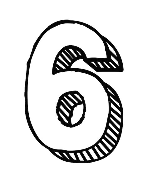 Premium Vector Number Six Icon