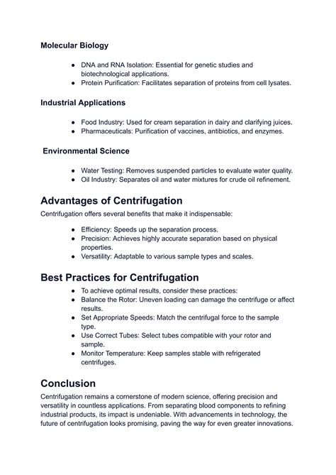 Centrifugation Principles Types And Applicationspdf