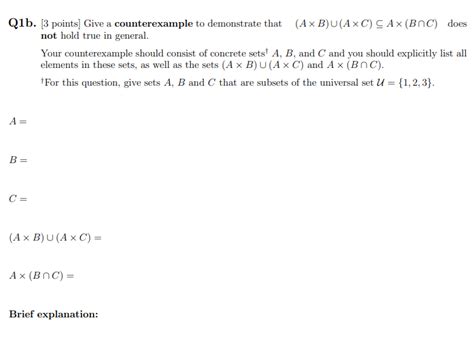 Solved Q1b 3 Points Give A Counterexample To Demonstrate