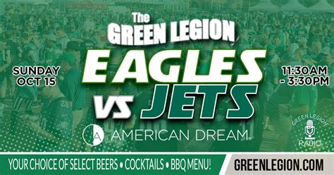 Eagles Vs Jets Green Legion Away Tailgate At American Dream 2023