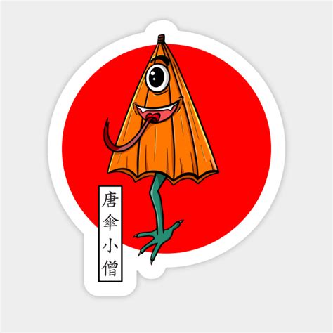 Japanese Umbrella Yokai Kasa Obake Sticker Teepublic