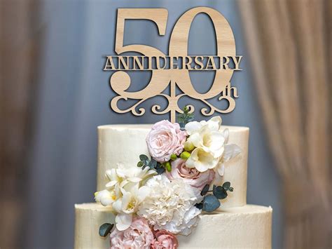 50th Wedding Anniversary Cake Toppers