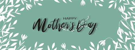 흰색 배경에 봄 꽃 테두리가 있는 어머니의 날 배너 벡터 일러스트 레이 션 가로 인사말 카드 귀여운 피는 플로라 프레임에 해피 어머니의 날 단어 아름 다운 식물의 평면