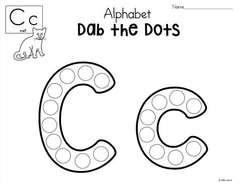 Dab The Alphabet Worksheets Letter C Made By Teachers
