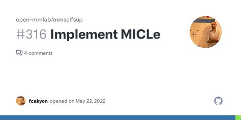 Implement Micle · Issue 316 · Open Mmlabmmselfsup · Github