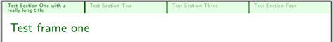 Beamer Navigation Bar With Characters Between Sections TeX LaTeX Stack Exchange