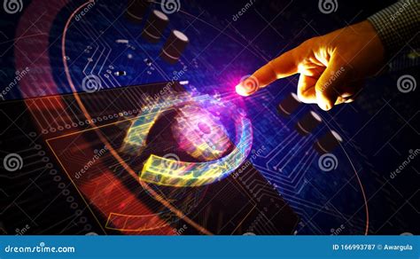 Cyber Spying With Eye Symbol Futuristic Illustration Stock Illustration Illustration Of