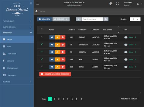 Php Crud Generator Créez Un Panneau Dadministration De Base De Données En Quelques Minutes
