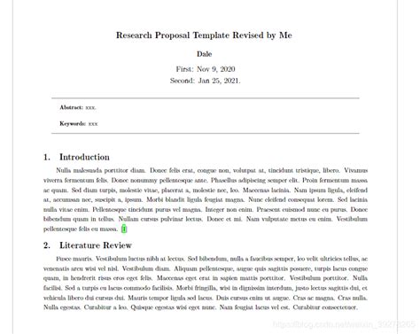 【latex】research Proposal的模板、一些技巧（包含：横线的制作，标题和摘要的排版）research Proposal