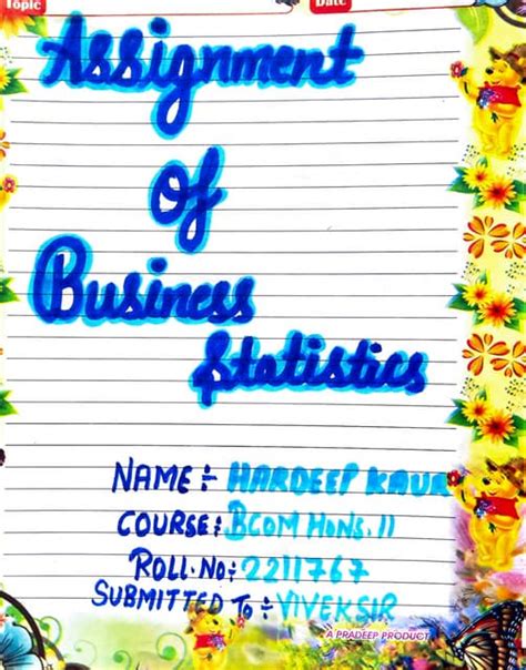 Assignment Of Statisticspdf