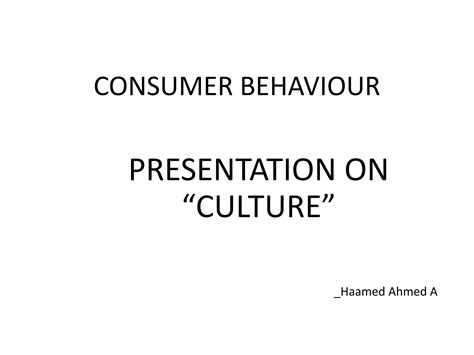 Consumer Behaviour Ppt PPT
