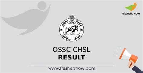 OSSC CHSL Result 2024 Cut Off Marks Merit List