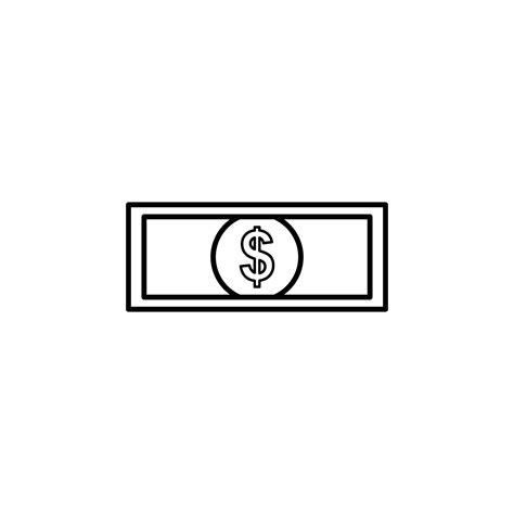 Bill Of The Dollar Vector Icon Illustration 23016491 Vector Art At Vecteezy