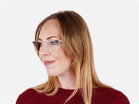 Leigh 6 Mens Clear Black Rectangular Frame Glasses Specscart®