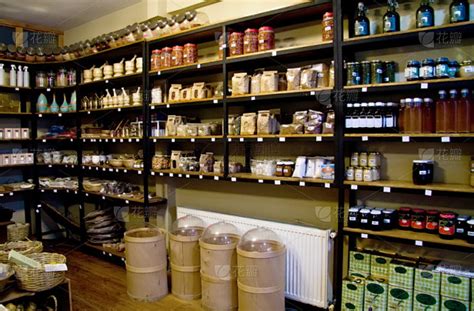 货架上香料市场有机香料