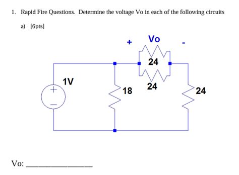 Solved Determine The Voltage Vo In Each Of The Following Chegg