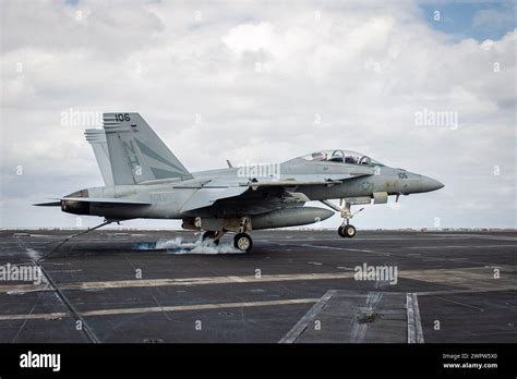 PHILIPPINE SEA Feb 28 2024 An F A 18F Super Hornet Attached To The