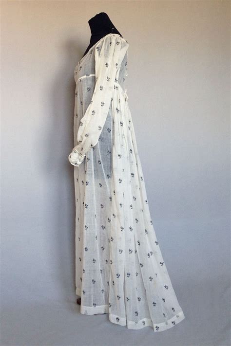 Unusual Embroidered Dress C 1805 English European Dress Meg