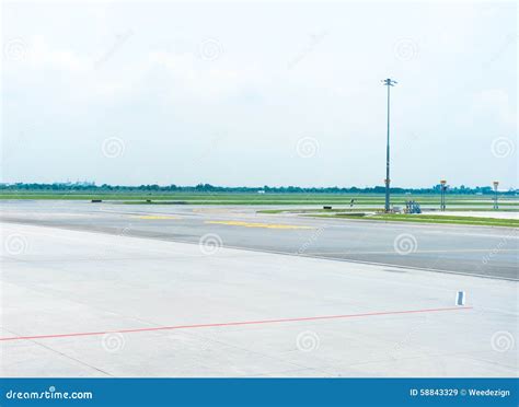 Landing Strip In Airport Stock Image Image Of Departure 58843329