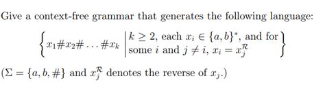 Solved Give A Context Free Grammar That Generates The