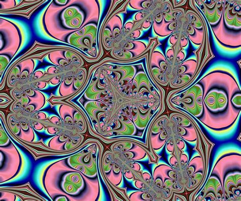 Generative Abstract Colorful Fractal Artwork Stock Illustration