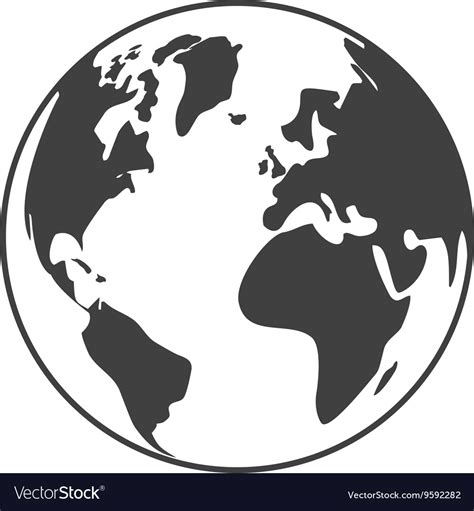 Planet Icon Earth Design Graphic Royalty Free Vector Image