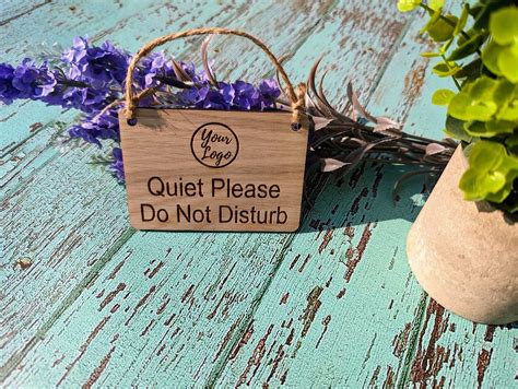 personalised quiet please please do not disturb hanging sign 4