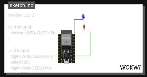 Blinging Bulb Wokwi Esp32 Stm32 Arduino Simulator